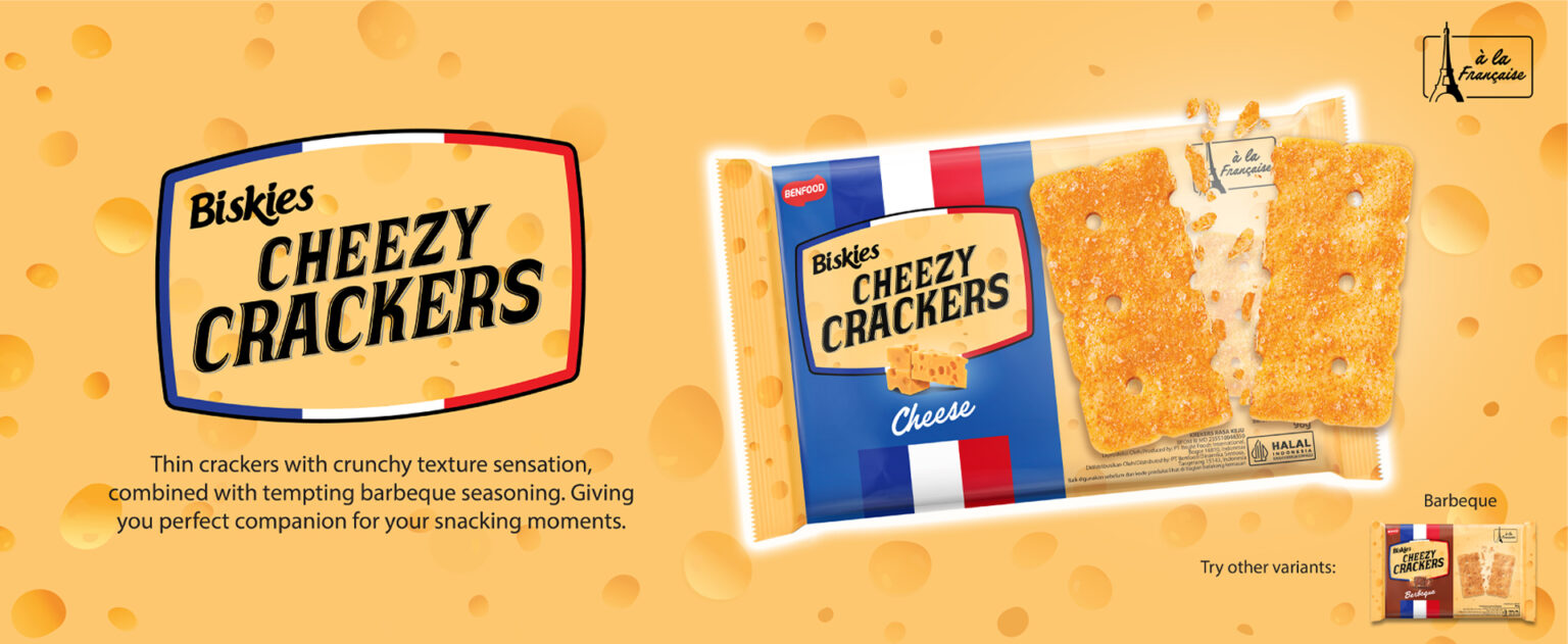 Biskies Cheezy Crackers - PT Benfood Dinamika Sentosa
